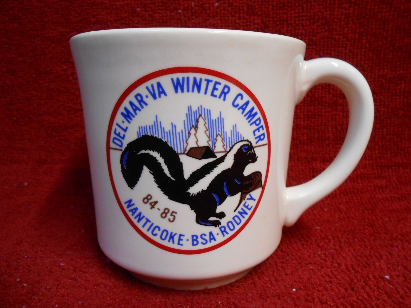 DEL-MAR-VA WINTER CAMPER 84-85 NANTICOKE BSA RODNEY CERAMIC MUG NEW ...