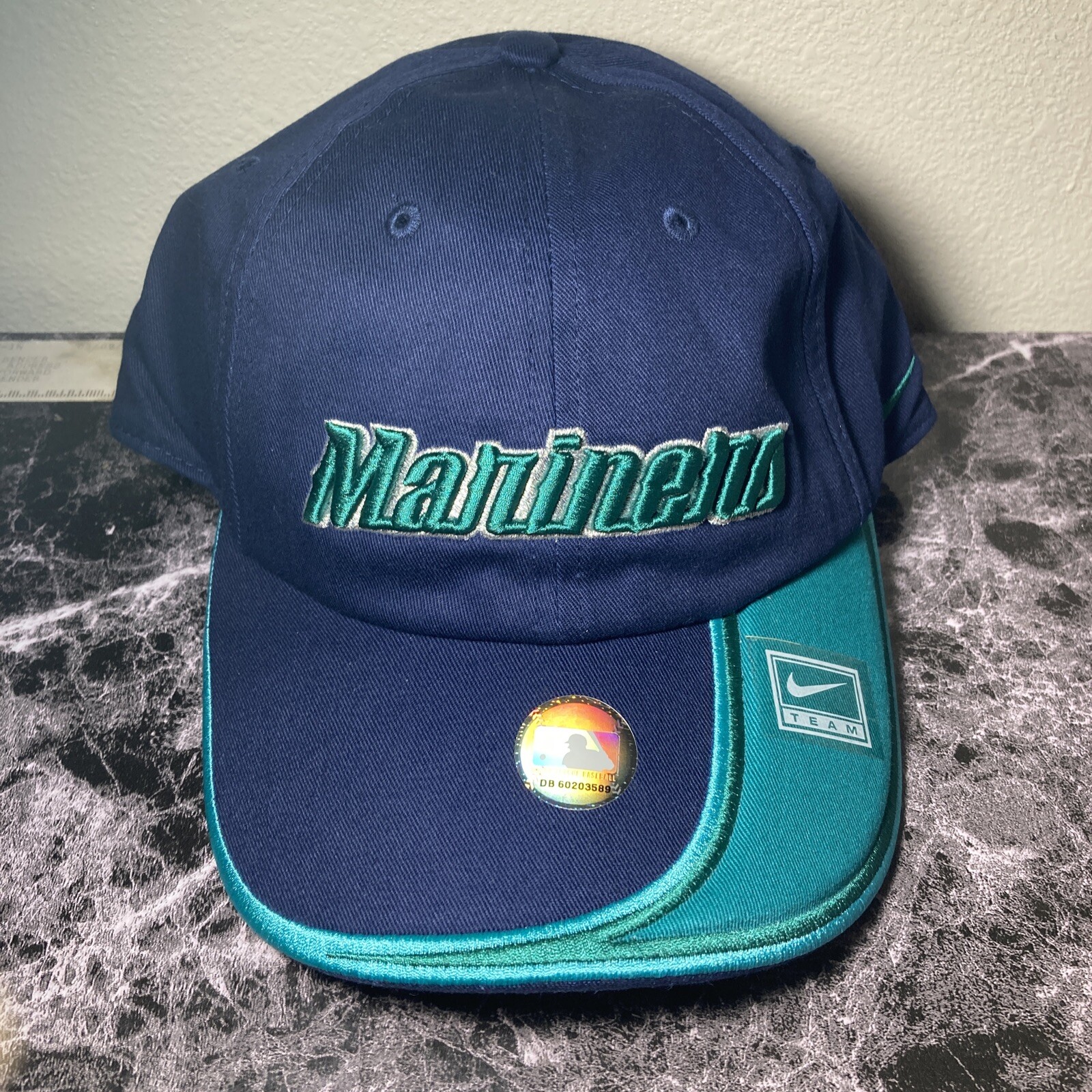 MLB Seattle Mariners Adjustable Strapback Hat Nike Script Spellout NWT ...