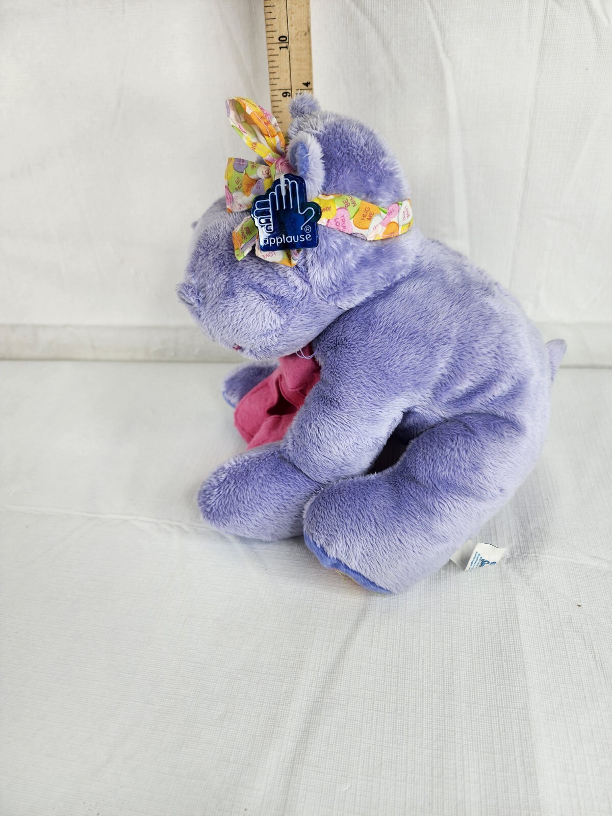 Applause Hippo Necco Sweethearts Hippopotamus Purple Plush Stuffed ...