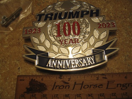 Triumph 100 Year Anniversary Badge TR2 TR3 TR4 TR250 TR6 TR7 TR8 NEW | eBay