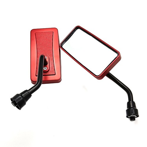 Motorcycle Rectangle Mirrors Universal 10mm Rearview Mirror Cafe Racer ...