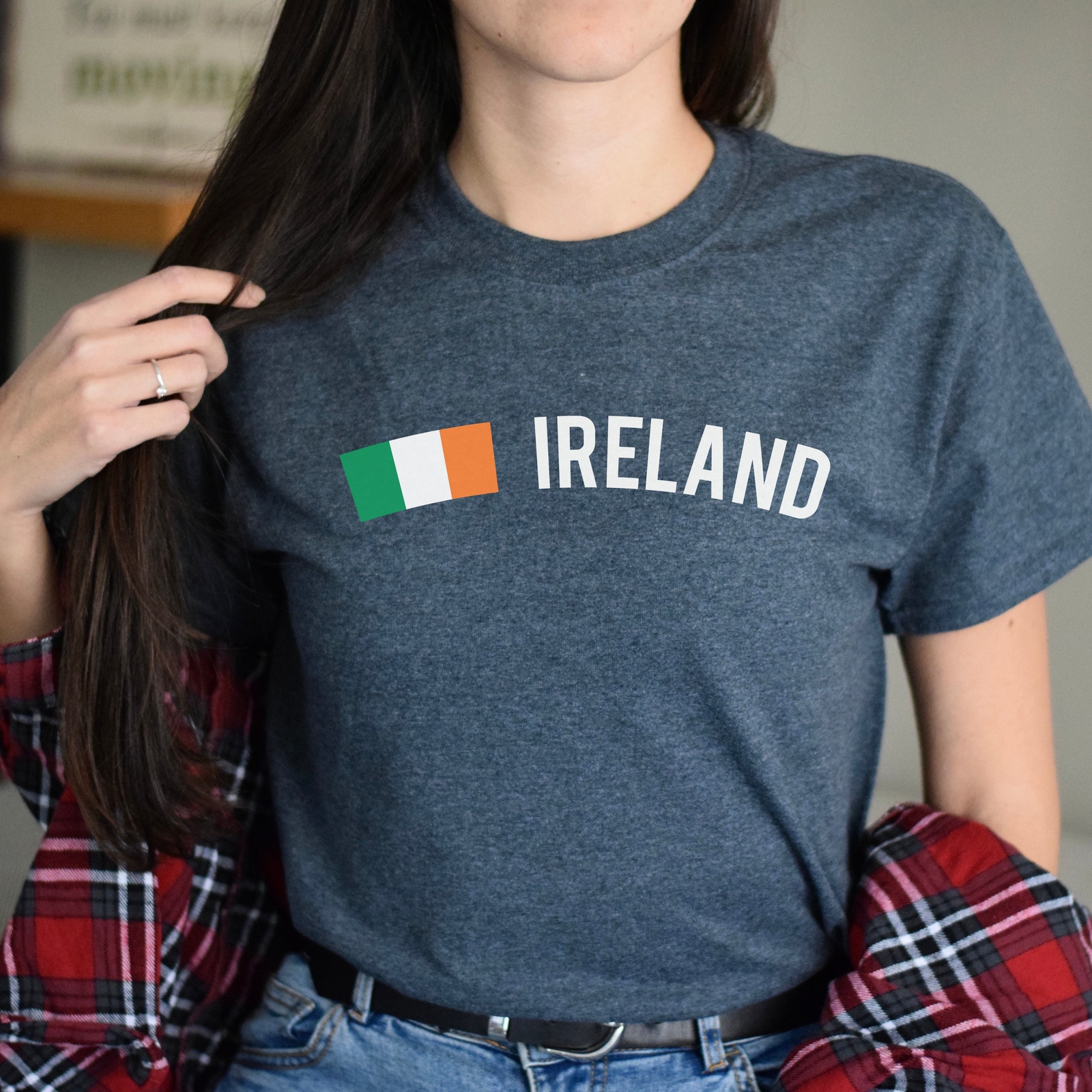 Ireland Unisex T-shirt gift Irish flag tee Dublin White Black Dark ...