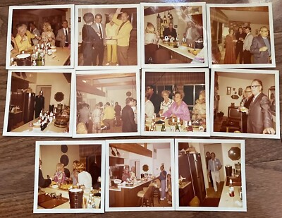 Lot Of 11 Vintage Photos 1970s House Party Mid Century Fashion & Decor ...