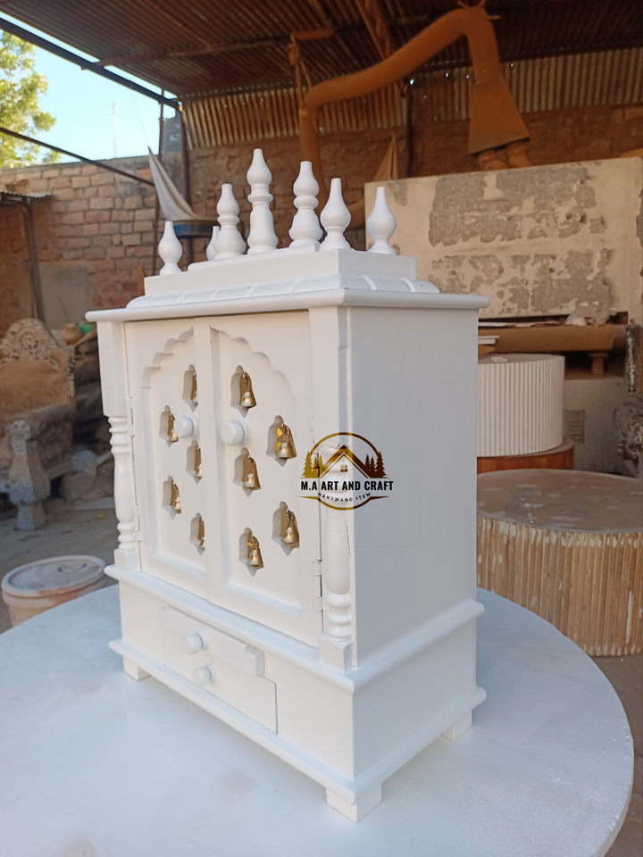 Wooden Temple Mandir Beautiful Hanging Bells Handcrafted Mandir Pooja ...