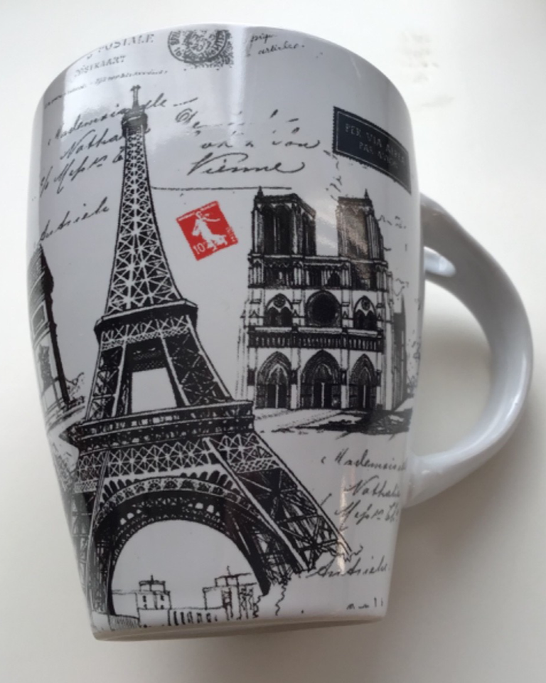 Paris Cup, 10 Ounce, Various Scenes from City / Ceramic / Louvre ...