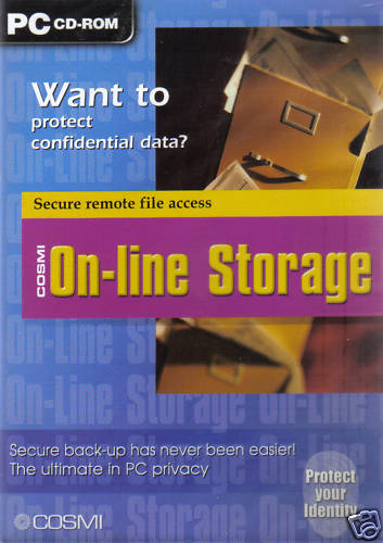 COSMI ON-LINE STORAGE: SECURE REMOTE FILE ACCESS (UK PC CD-ROM) (Sld) | eBay