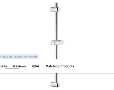 Grohe 27499000 #20 Euphoria 24" Slide Bar | eBay