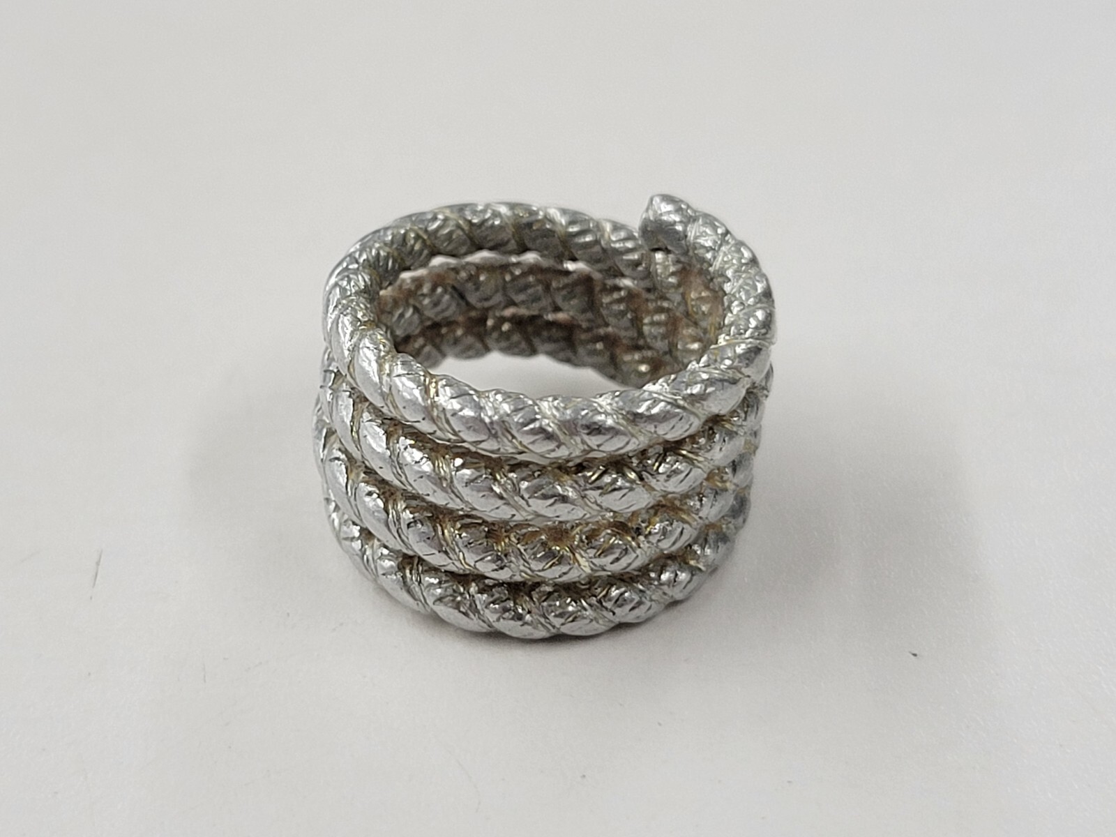 Vintage Ladies Silver-tone Braided Rope Ring. Unbranded. Size 5 | eBay