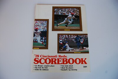 1978 Cincinnati Reds - Phillies Baseball Program - Pete Rose Game 40 ...