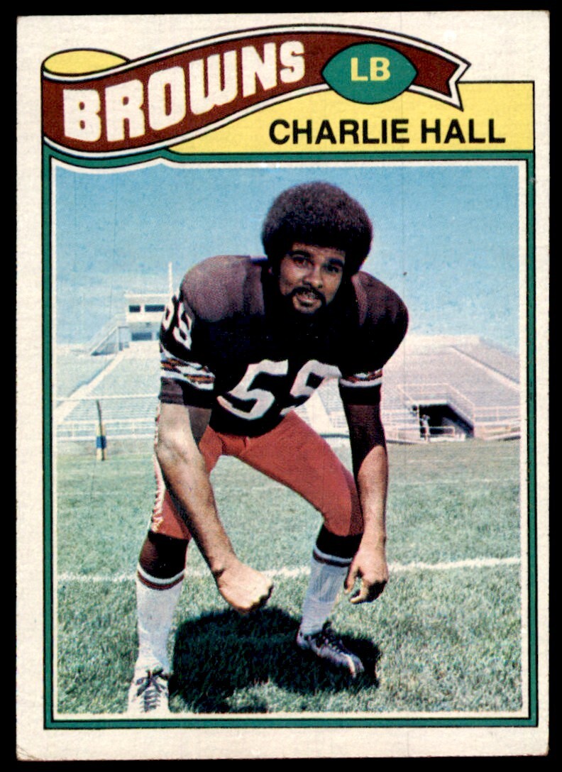 1977 Topps Charlie Hall Football Card Cleveland Browns #458 | eBay