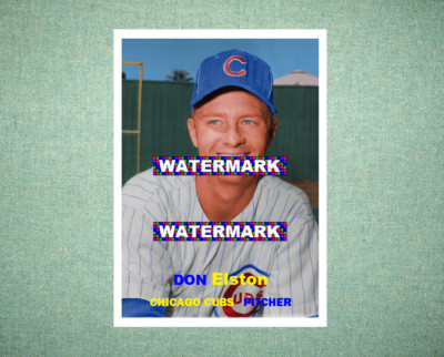 Don Elston Chicago Cubs 1957 Style Custom Baseball Art Card | eBay