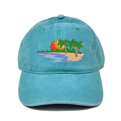 Wildlife Beach scene embroidered dad hat, vacation cap, vacay hat ...