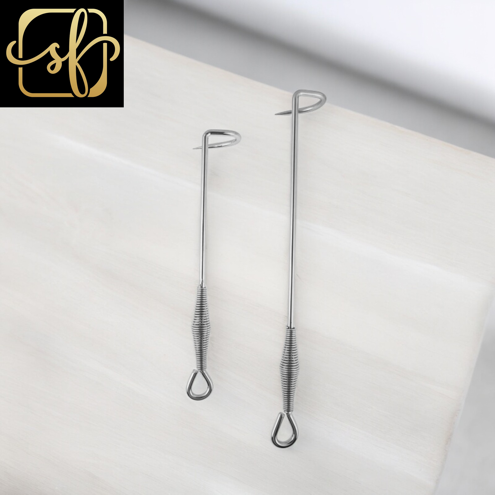 Food Flipper Hooks, Stainless Steel BBQ Turner Hooks Flips Meat Steak ...