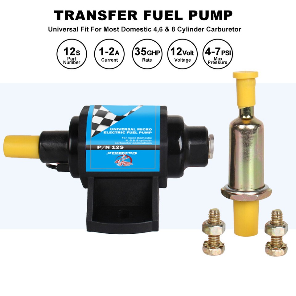 Carbole Advanced 12S Fuel Pump Electric Gas Diesel Inline Low Pressure ...
