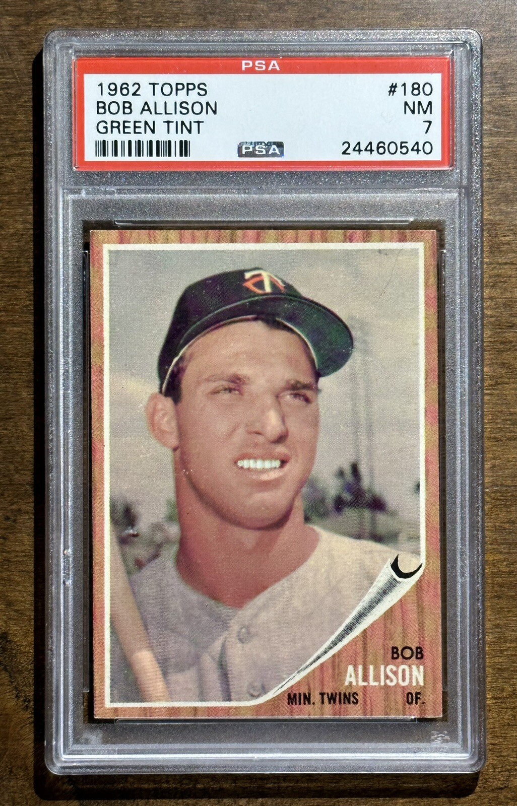 1962 Topps #180 Bob Allison PSA 7 NM Green Tint | eBay