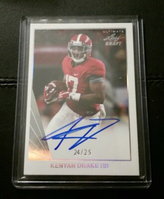 #24/25 Kenyan Drake Rookie Auto 2016 Leaf Ultimate Draft Autograph ...