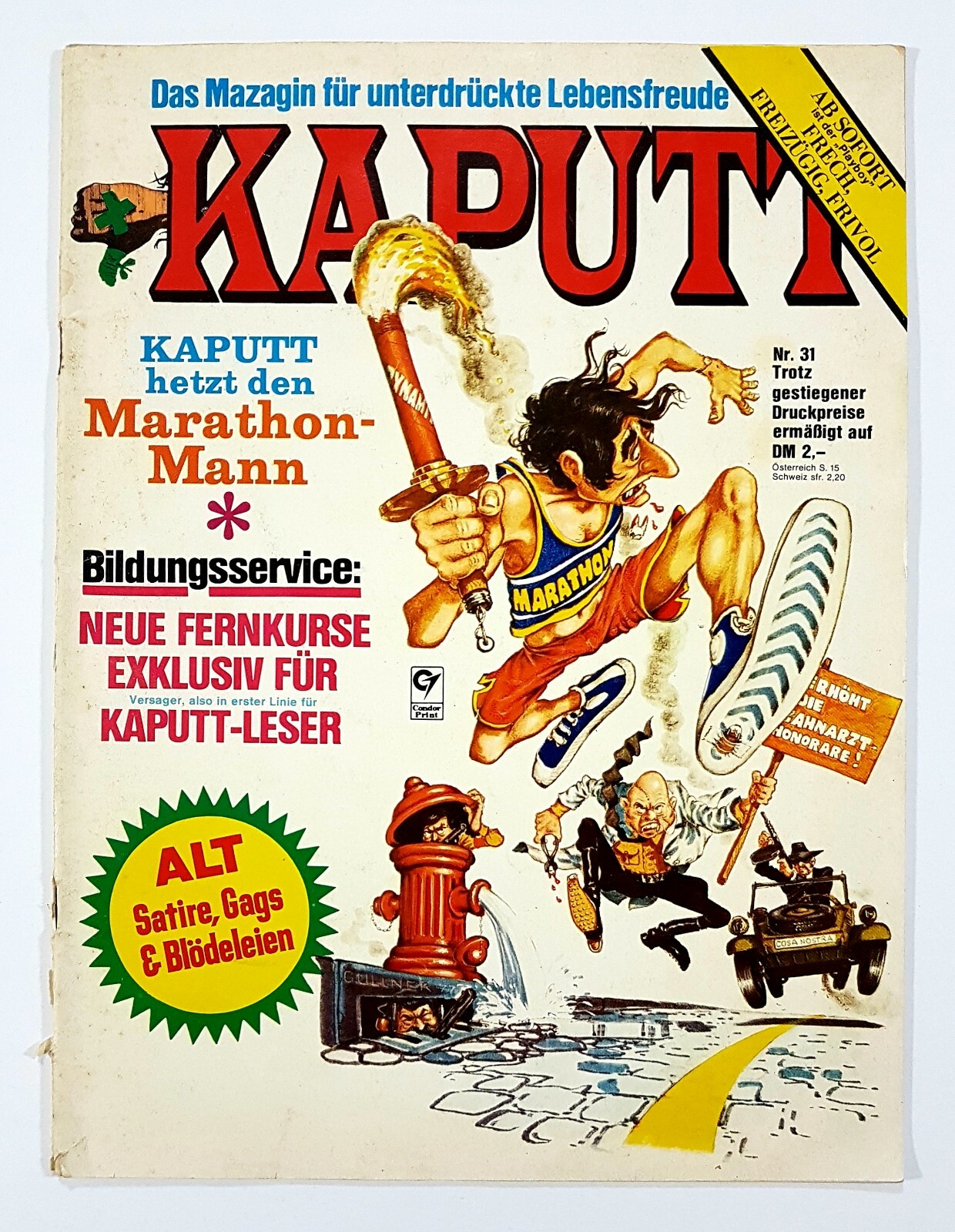 Satire Comic Magazine 1977 Kaputt #31 German Parody/Black Humor ...
