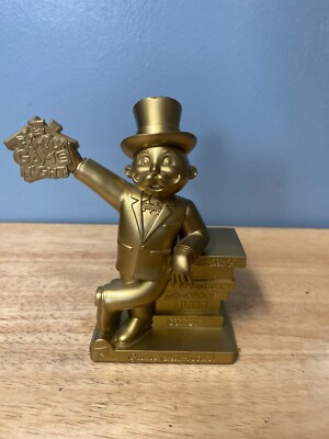USED / 2009 Hasbro Mr Monopoly Gold Trophy Game Night Champion 6 ...