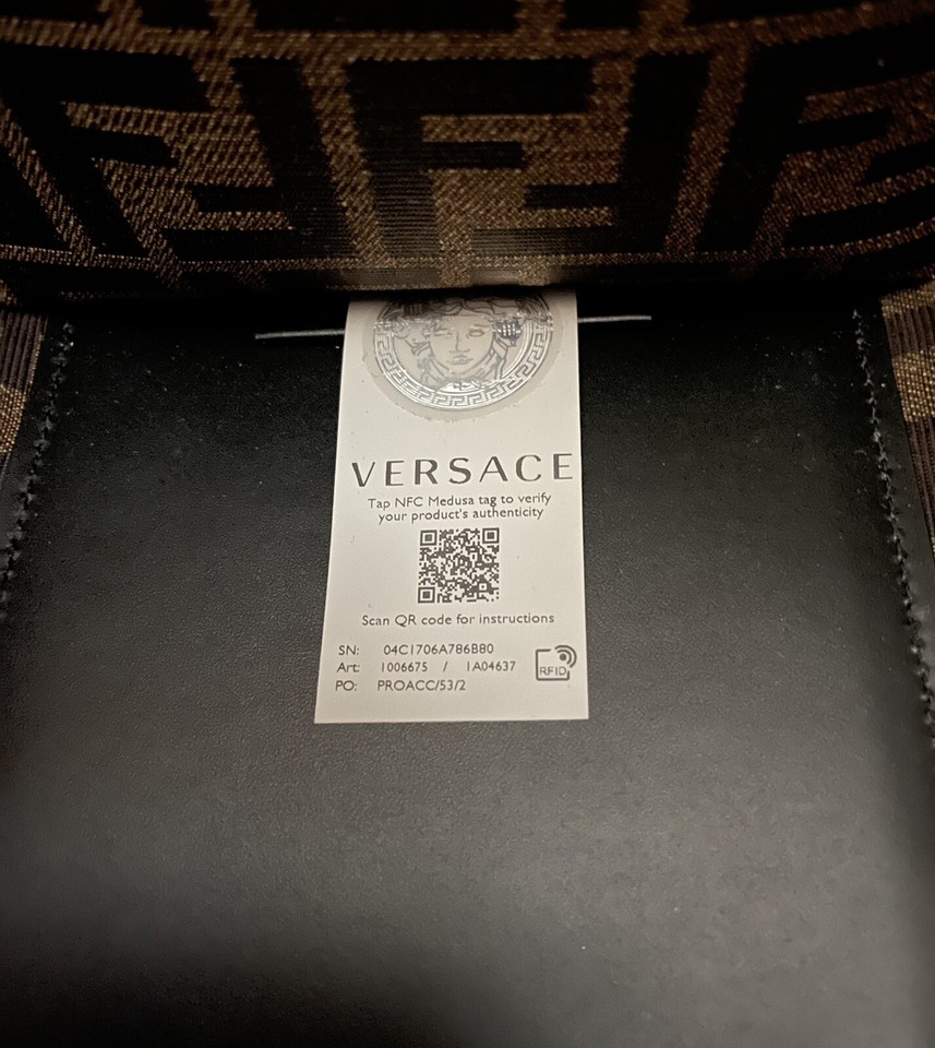 New Fendi X Versace Fendace Collaboration Sunshine Black Gold Shopper ...