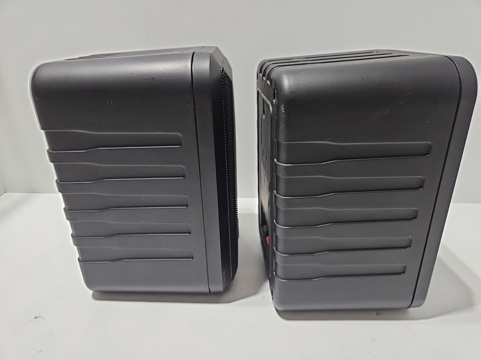 KLH Model 45 Indoor/Outdoor Stereo Speakers Pair Black Tested Working ...