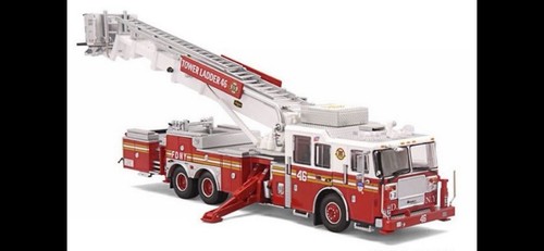 NEW! Code 3 Collectibles FDNY Ladder 46 Aerialscope Seagrave Marauder ...