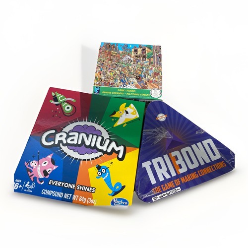 (3 Activity Set) Board Games Cranium, Tribond, and 750 pc. Puzzle ...