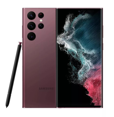 Samsung Galaxy S22 Ultra 5G (SM-S908U) 128GB | Burgundy | Unlocked ...