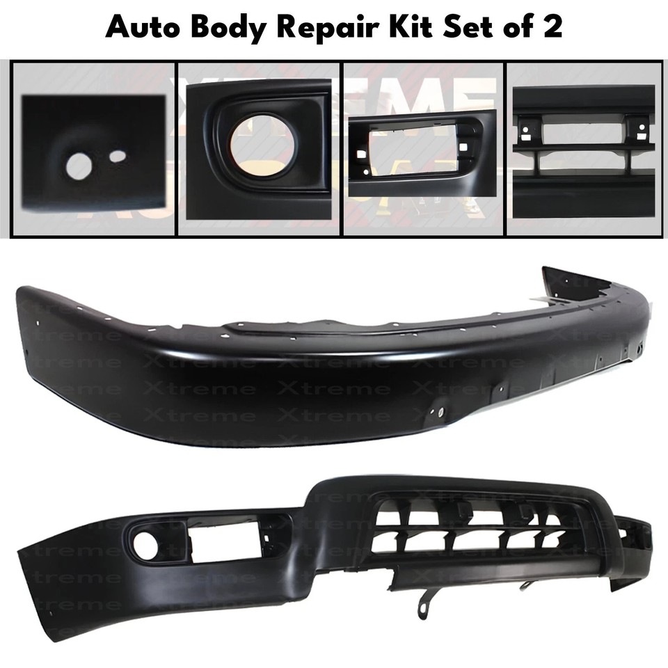Front Bumper Paintable Steel & Valance Primed Kit For 1999-2002 Toyota ...