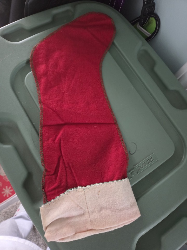 Vintage Red Felt Christmas Stocking | eBay