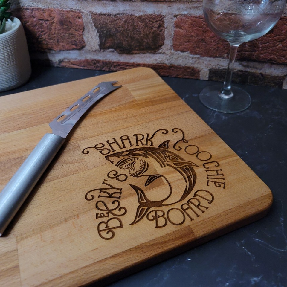 Shark Coochie Board Beech Cutting Board Charcuterie - Personalize Yours ...