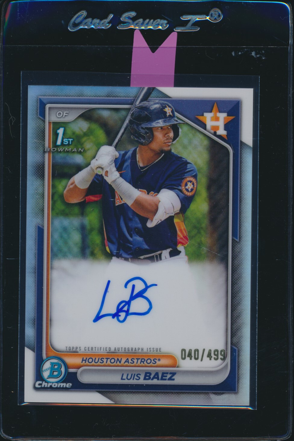 LUIS BAEZ AUTO 1st 2024 Bowman Chrome Autograph REFRACTOR/499 ASTROS ...