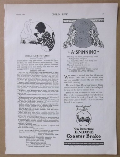 Vintage 1929 ENDEE COASTER BRAKE Magazine Ad ~ SCOOTERS / BIKES ...