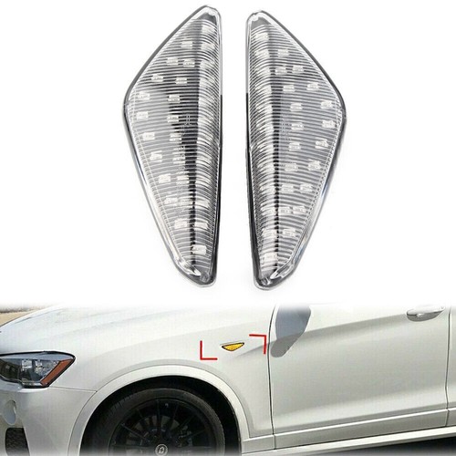 Clear Dynamic LED Side Marker Turn Signal Light For BMW F25 E70 E71 X3 ...