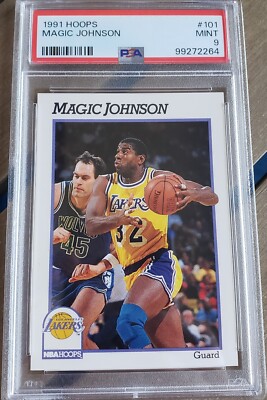 1991-92 Hoops Basketball Magic Johnson Card PSA 9 Mint #101 | eBay
