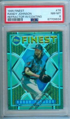 1995 Topps Finest RANDY JOHNSON Refractor w/Coating RARE #76 Mariners ...