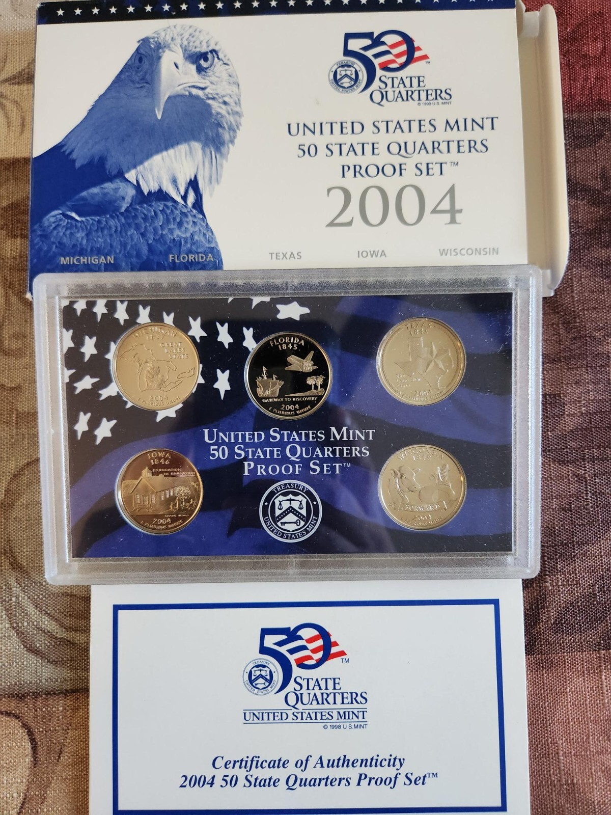 2004 S State Quarters Proof Set Coins Brilliant Uncirculated Clad | eBay