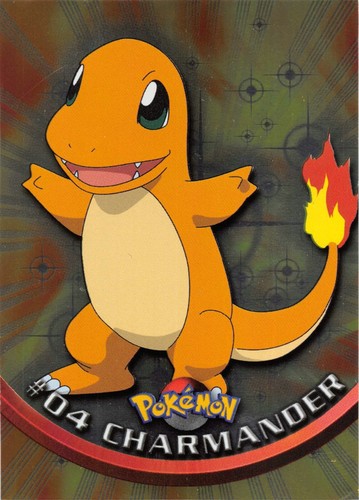 Charmander #04 - BLUE Logo - SILVER Holo - SERIES 1 - TOPPS POKEMON ...
