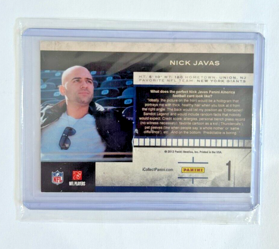 2012 Panini Father's Day Rookie Audible Nick Javas Auto Card | eBay