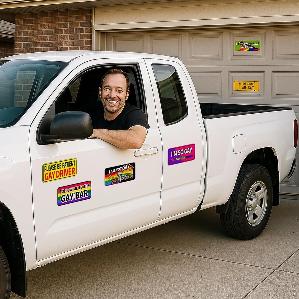 Funny Car Magnets Gay Stickers - Extra Thick 9"x3.5", 9-inch | eBay