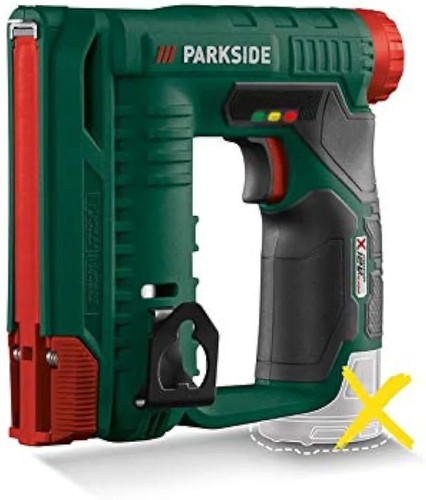 Parkside 20V Cordless Stapler Nailer Tacker Gun Staples to 25mm Nails ...