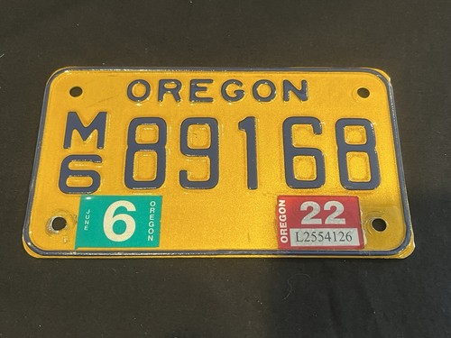 2022 Oregon MOTORCYCLE License Plate | eBay