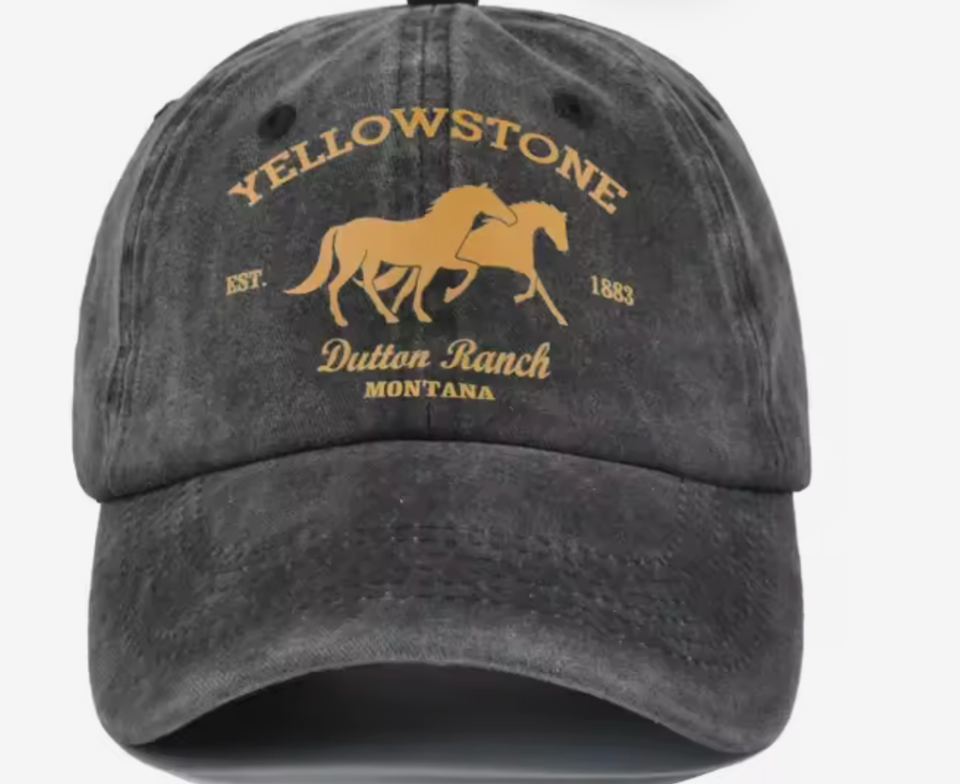 Montana Yellowstone Ranch Cap Baseball Hat Distressed Sun- Adjustable ...