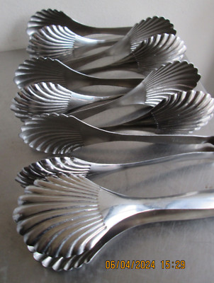 6 - Carlisle 607692 Seashell Scalloped Bread Serving Tong Stainless ...