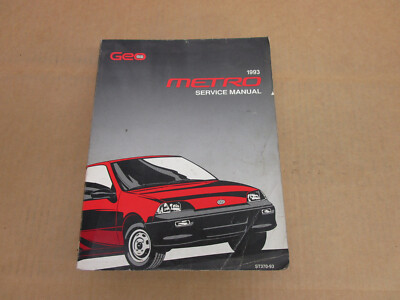 1993 GEO Chevrolet Metro service shop wiring electrical repair manual ...