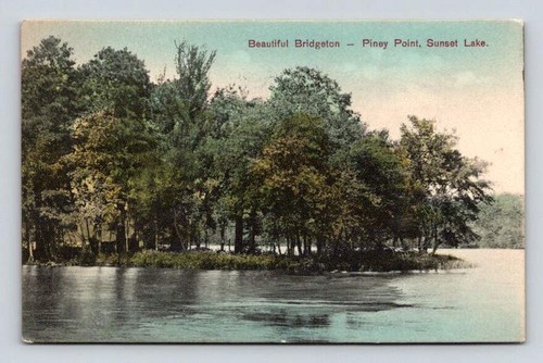 Bridgeton New Jersey Piney Point Sunset Lake Litho Drugstore Postcard ...