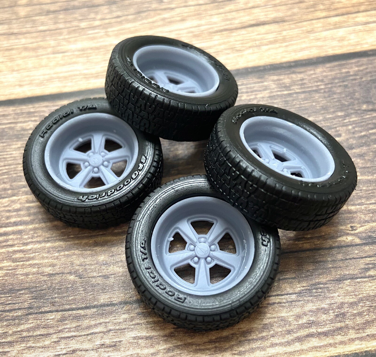 1/24 Scale: 17-inch Pontiac Rallye 2 Wheels/tires for Model Car. Resin ...