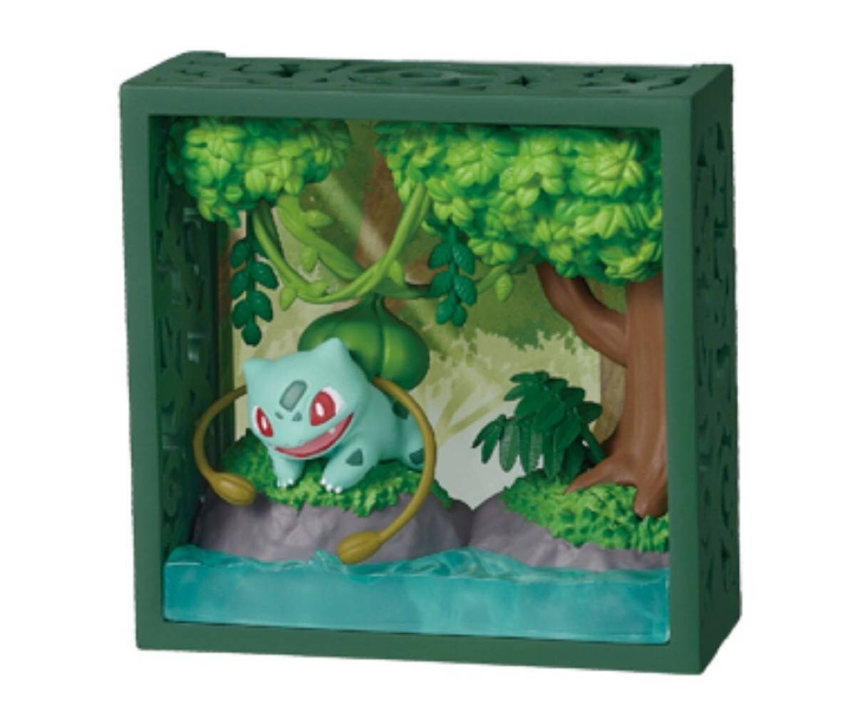 Re-ment Pokemon Frame Deep Green Forest Set of 6 Type Complete BOX JPN ...