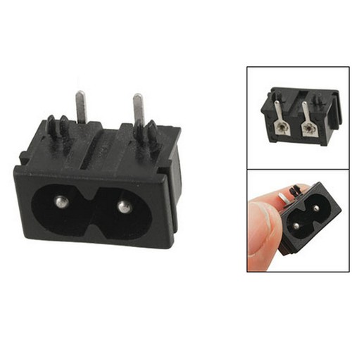 Male Plug IEC320 C8 AC Power Socket Connector 2.5A 250V Black | eBay