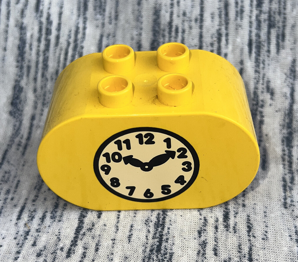 Duplo Building Bricks Blocks Toy Yellow 2 x2 Bricks w/ Clock Face ...