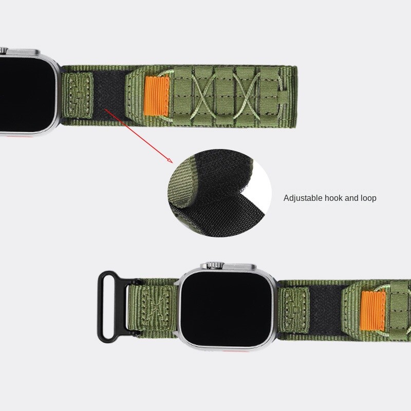 High Quality Loopback Nylon Watch Strap Rugged Sports Canvas Watch Band ...